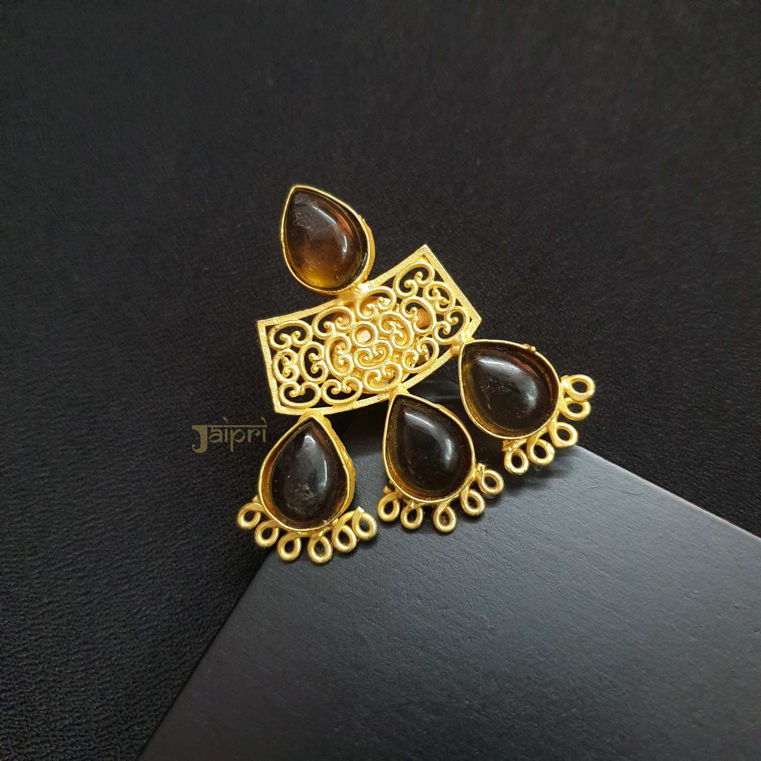 Designer Brown Stone Gold Ring – Jaipri