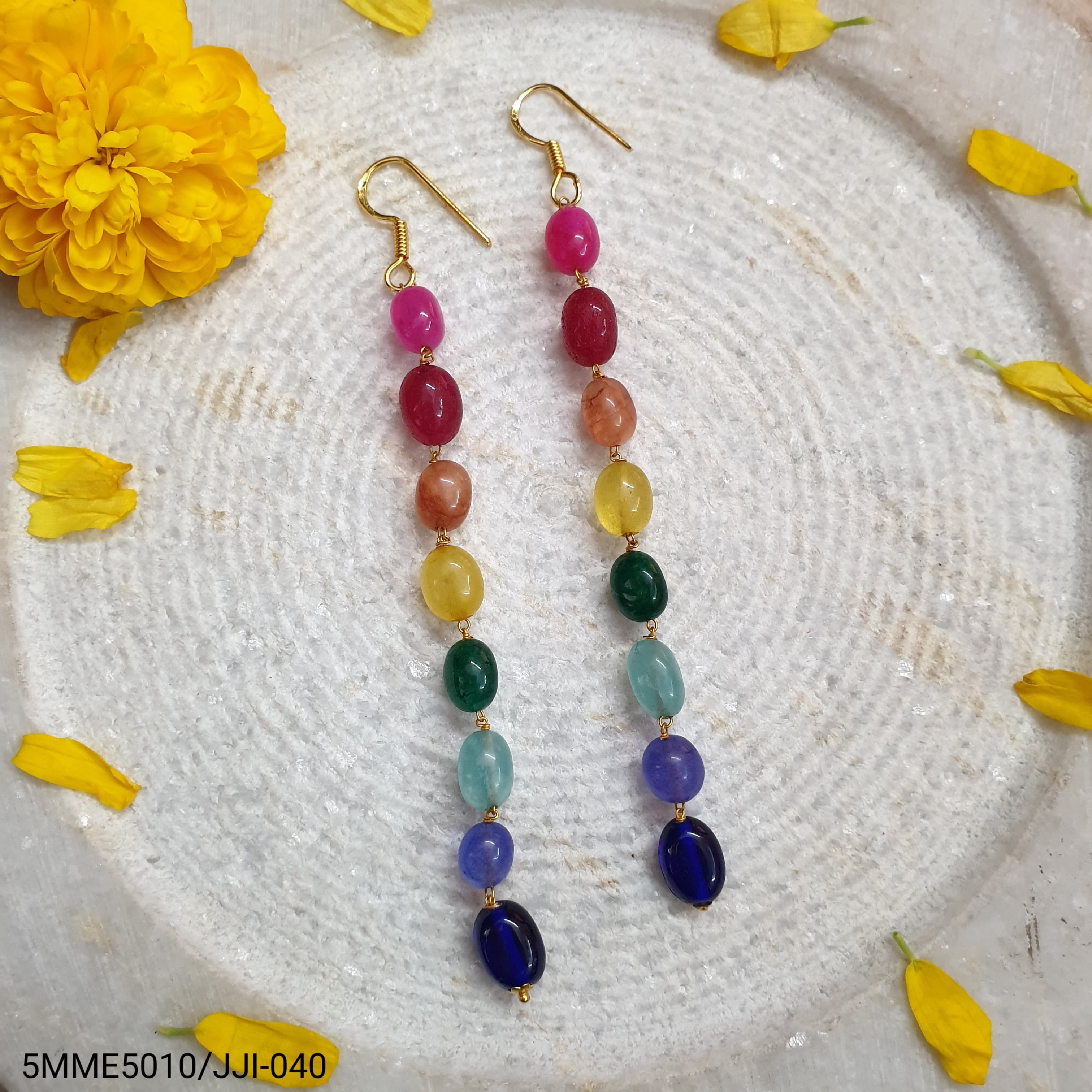 Rainbow Beaded Earrings Jaipri